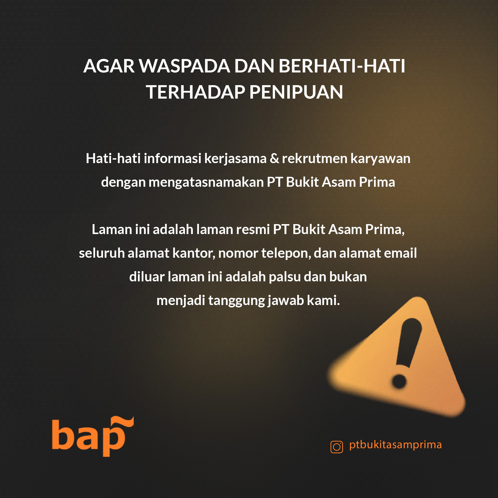 PT Bukit Asam Prima - Perusahaan Batubara Kelas Dunia